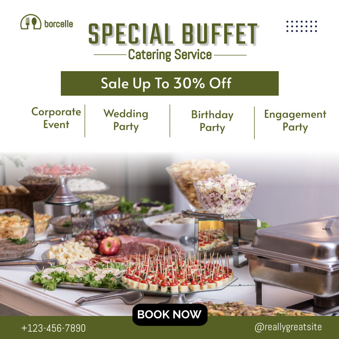 Plantilla de CATERING SERVICE INSTAGRAM POST | PosterMyWall