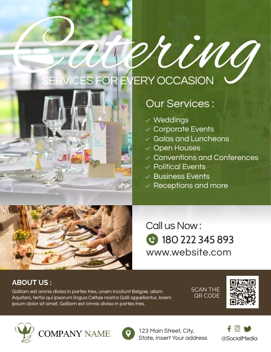 Copy of catering services flyer advertisement | PosterMyWall