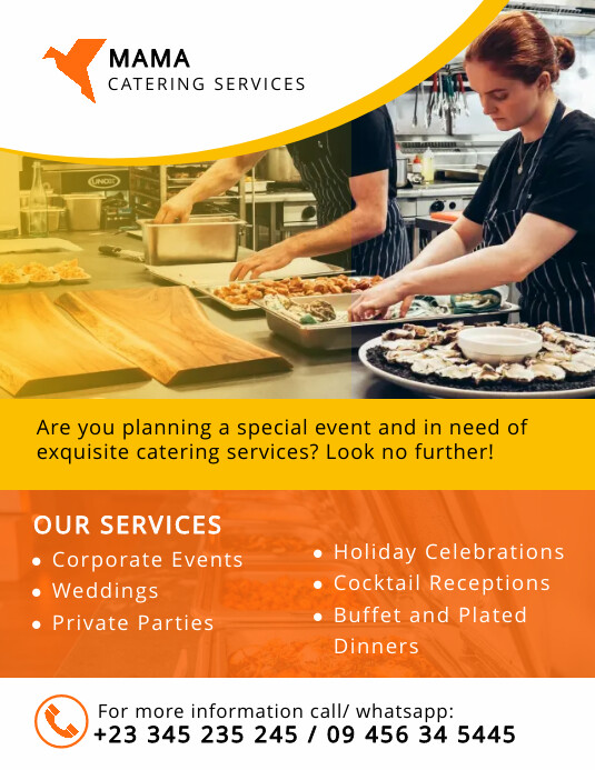 catering services flyer Template | PosterMyWall