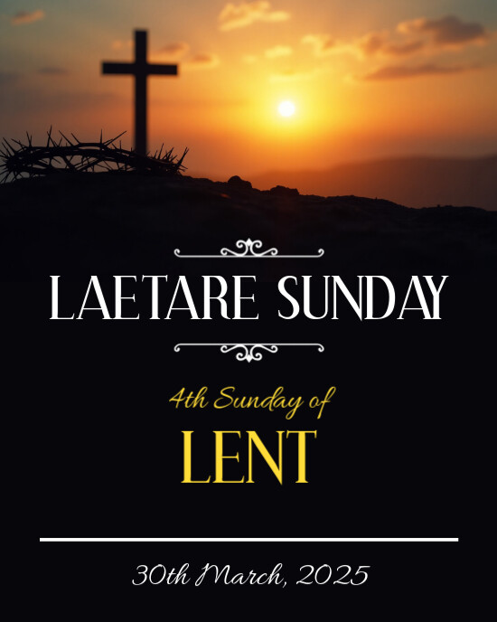Catholic Laetare sunday 4th fourth sunday of lent march 30th Template | PosterMyWall