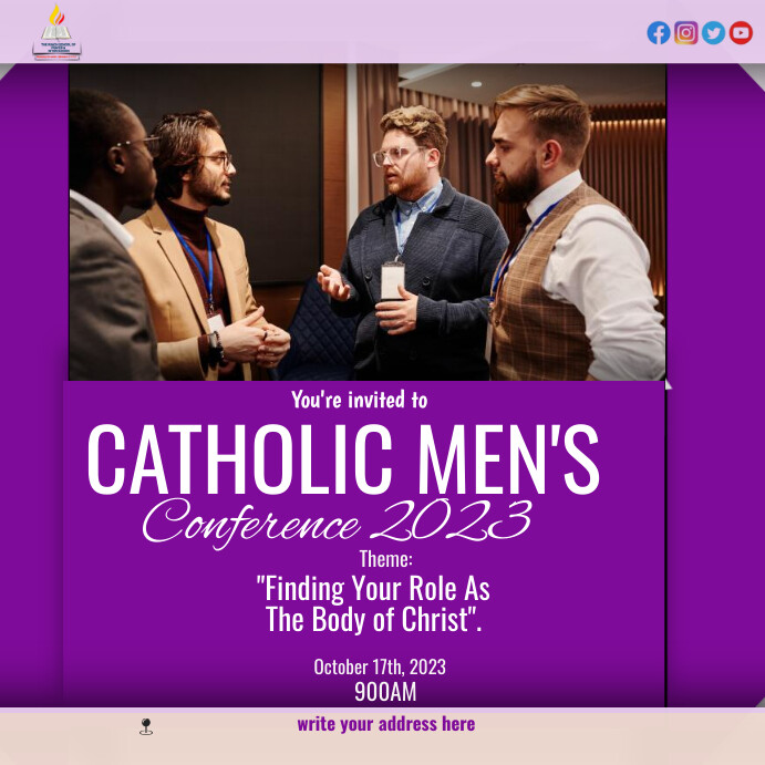 Catholic Men's Conference Day Template | PosterMyWall
