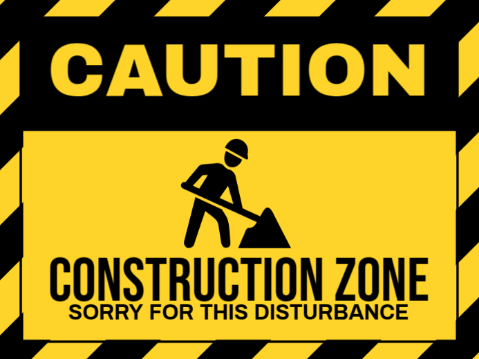 Caution Construction Zone Template | PosterMyWall