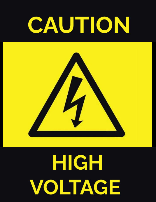 caution high voltage Template | PosterMyWall