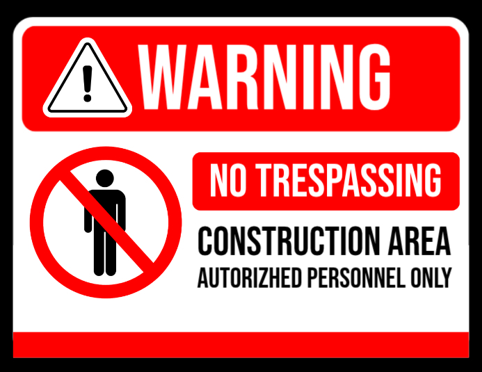 Caution Sign Area Template | PosterMyWall