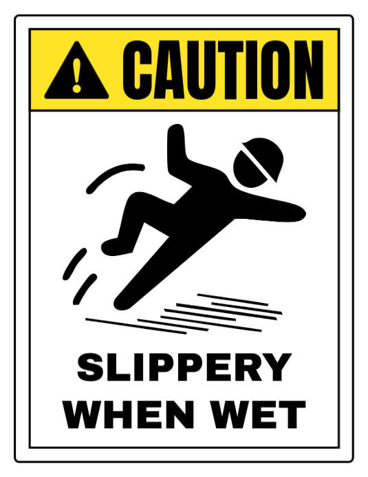 Caution Slippery When Wet Sign Flyer Template | PosterMyWall