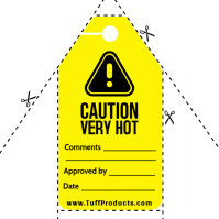 Caution Very Hot Sign Tag Template | PosterMyWall
