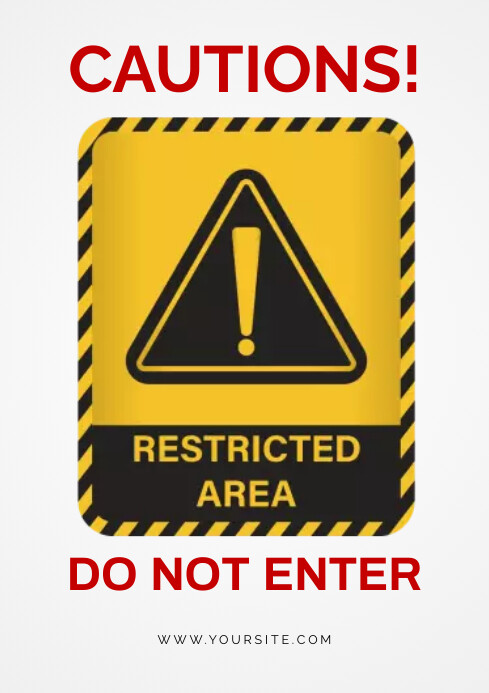 Cautions sign board (3) Template | PosterMyWall