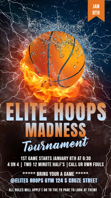 ELITE HOOPS Tournament I | PosterMyWall