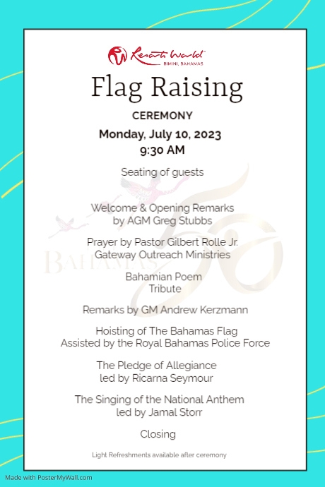 Copy of FLAG RAISING PROGRAM | PosterMyWall