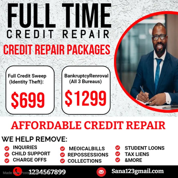credit repair flyer template | PosterMyWall