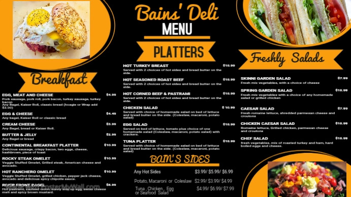 Copy of Black and Yellow Fast Food Digital Menu Display | PosterMyWall