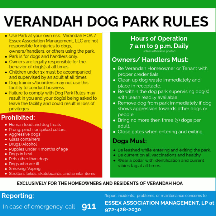 TR Dog Park Rules b (2) | PosterMyWall