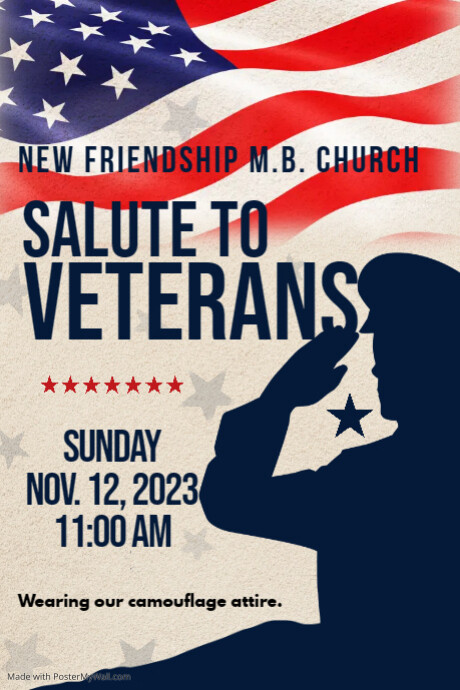 Veterans Day Event Poster Template | PosterMyWall