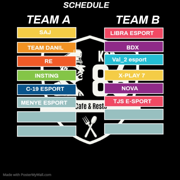 Salinan BASKETBALL FIXTURES SCHEDULE | PosterMyWall