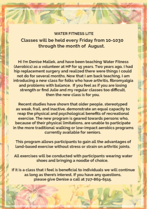 August Water Fitness | PosterMyWall