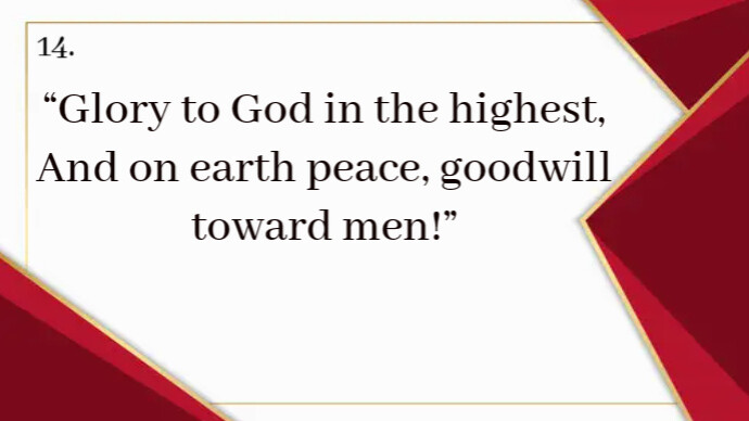 Copy of Today's Scripture Luke 2:8-20 Verse 14 | PosterMyWall