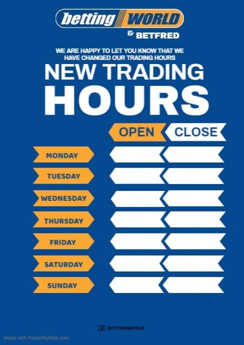 Copy of 3NEW TRADING HOURS | PosterMyWall