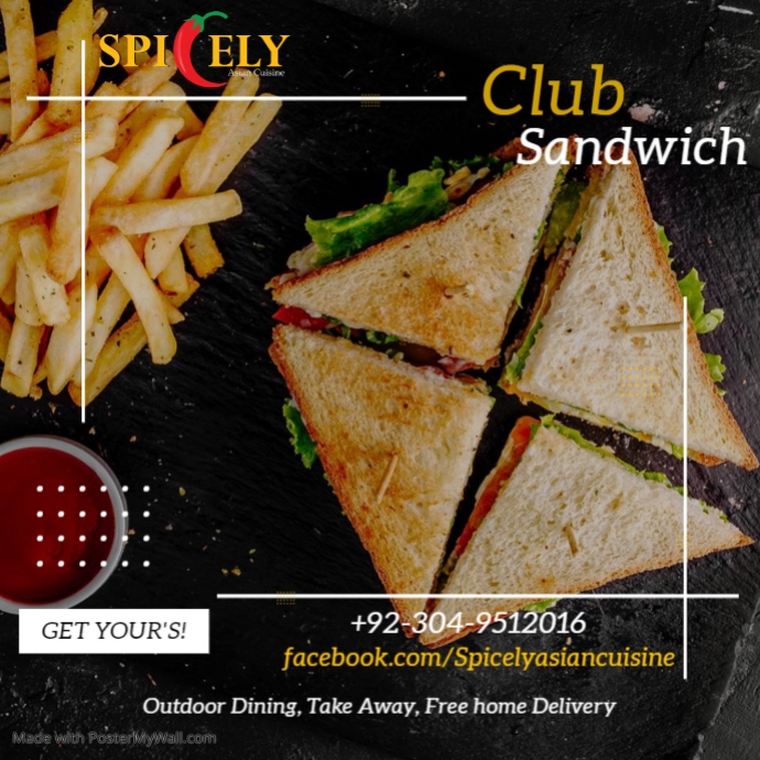 Copy of Club Sandwich | PosterMyWall