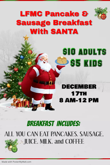 Copy of Pancakes with Santa Event Template | PosterMyWall