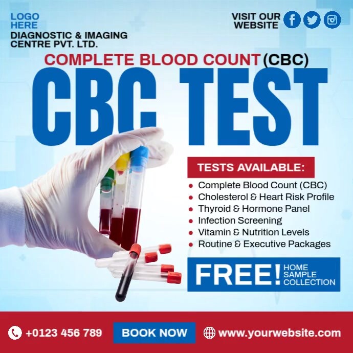 CBC Blood Test Ads Template | PosterMyWall