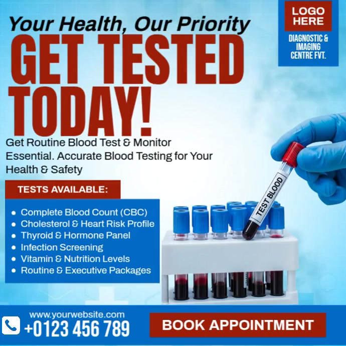 CBC Blood Test Ads Template | PosterMyWall