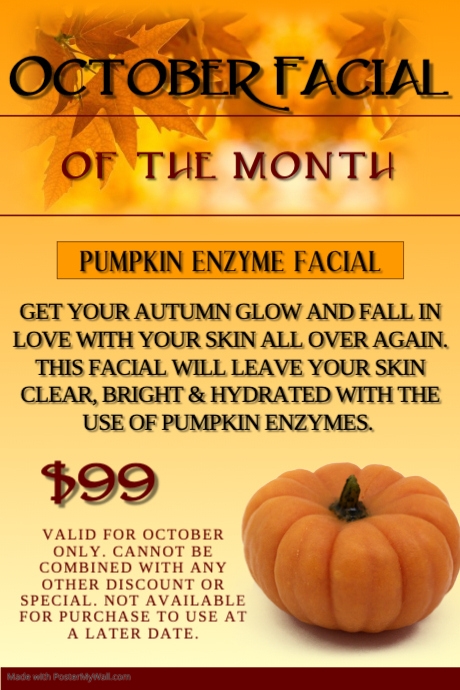 Copy of October Facial 2021 | PosterMyWall