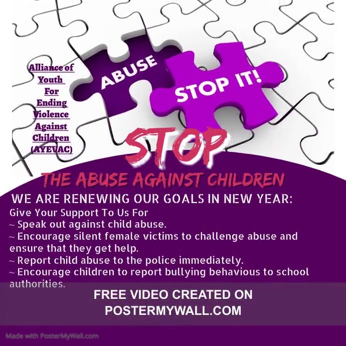 Copy of Stop woman and child abuse template | PosterMyWall