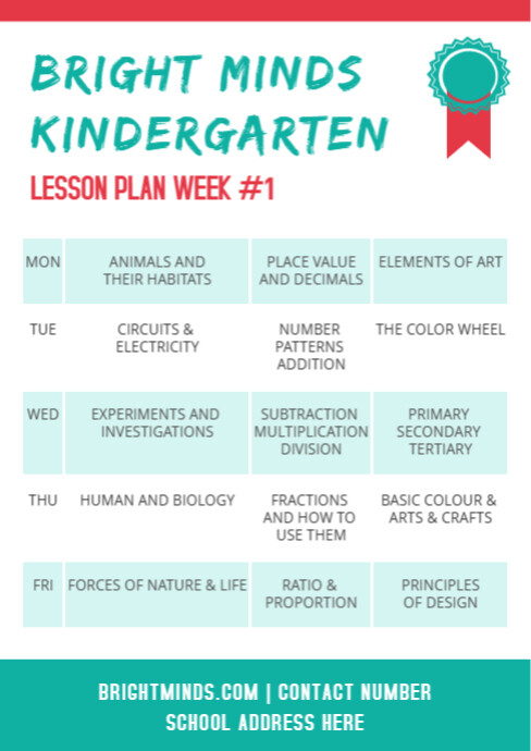 Lesson Plan Design | PosterMyWall