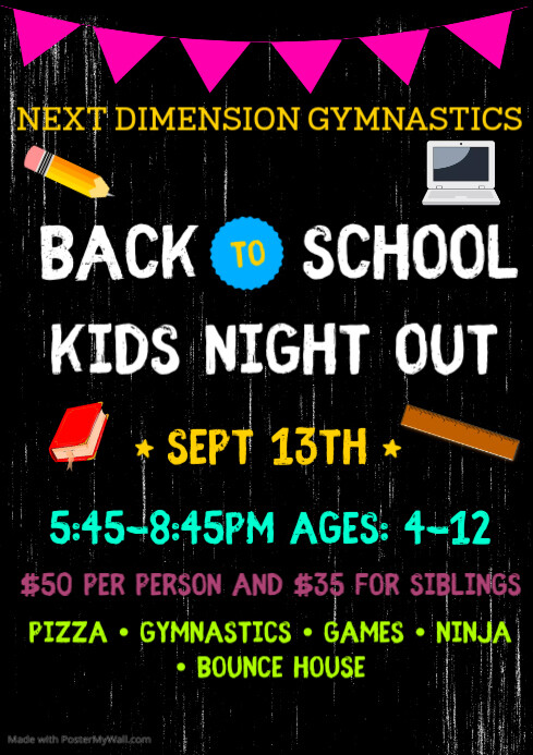 BACK TO SCHOOL PARTY POSTER | PosterMyWall