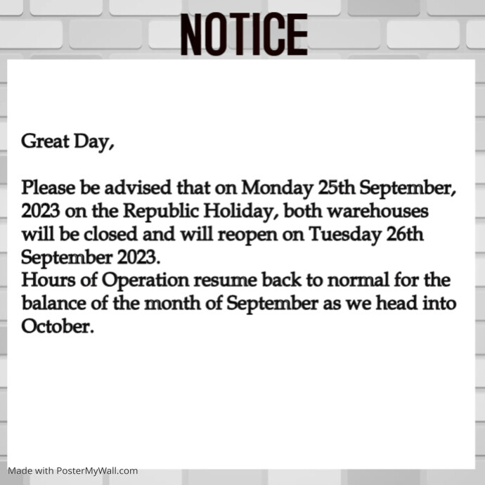 SERVICE ADVISORY | PosterMyWall