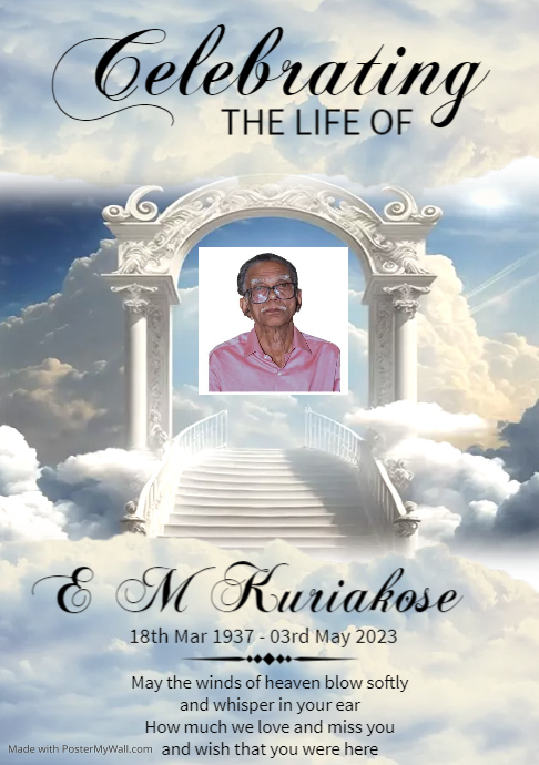 Heaven Funeral template | PosterMyWall