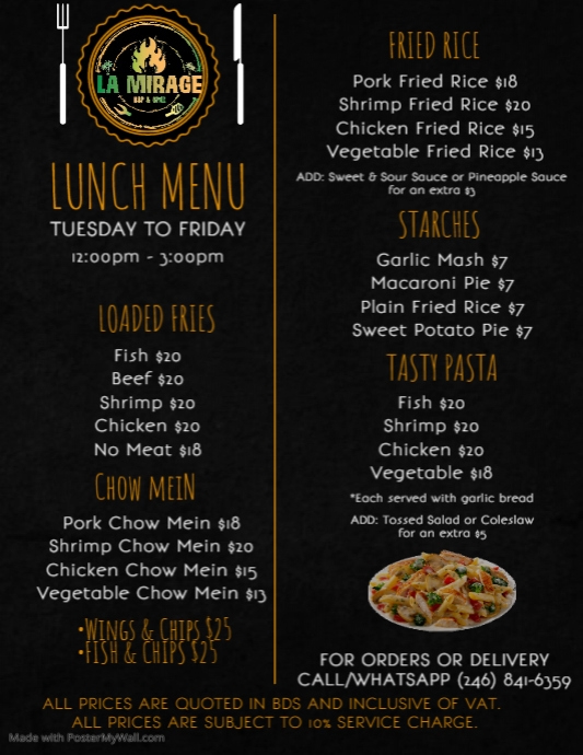 Friday Lunch Menu | PosterMyWall