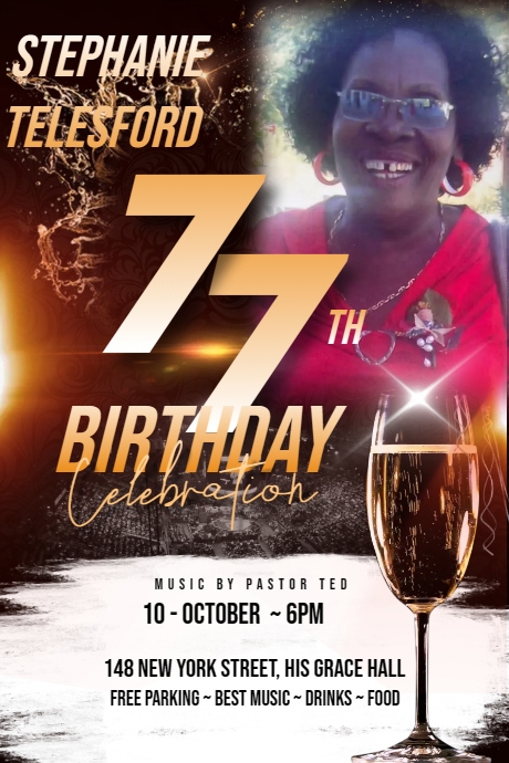 70th Birthday Celebration | PosterMyWall