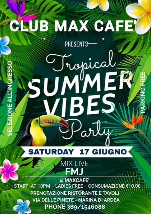 Copy of tropical summer party | PosterMyWall