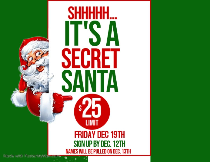 Copy of Copy of Secret Santa Poster (2) | PosterMyWall