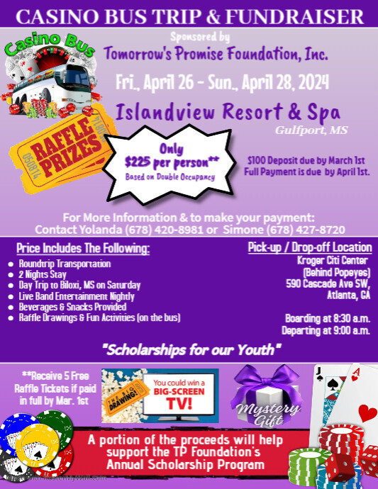 Casino Bus Trip Event (Rev) | PosterMyWall