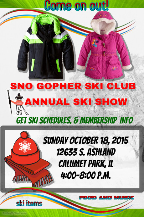 Chicago Sno- Gopher Annual Ski Show 2015 | PosterMyWall