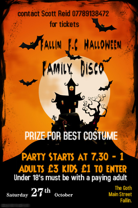 Fallin F.C Halloween Disco | PosterMyWall