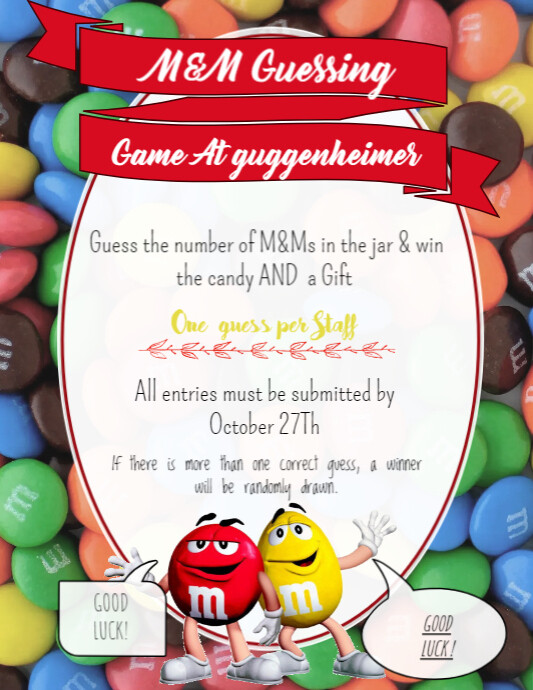 Copy of Template M&M Candy Jar Guess | PosterMyWall