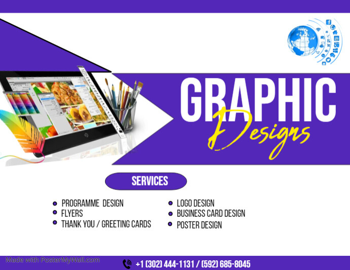 GRAPHIC DESIGN SERVICES TEMPLATE | PosterMyWall