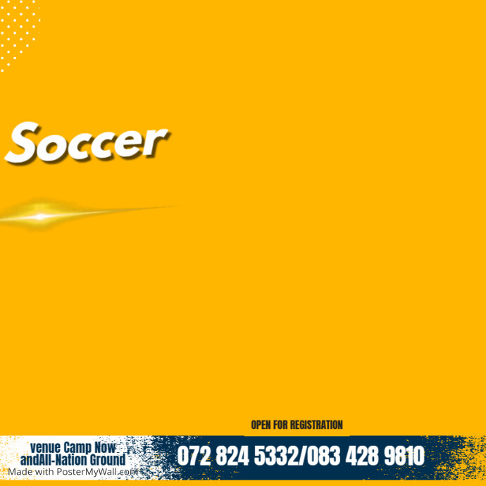 Soccer Tournament Promo Facebook Instagram | PosterMyWall