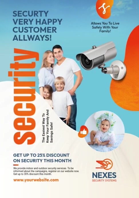 CCTV & Security Services Flyer Template | PosterMyWall