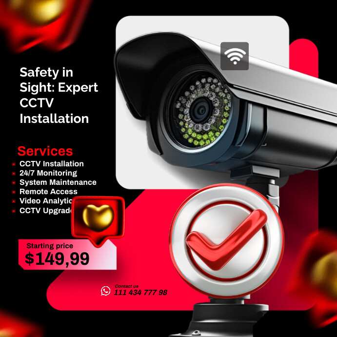 Copy of cctv installation | PosterMyWall