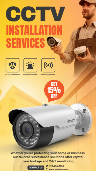 CCTV Installation Service Template | PosterMyWall