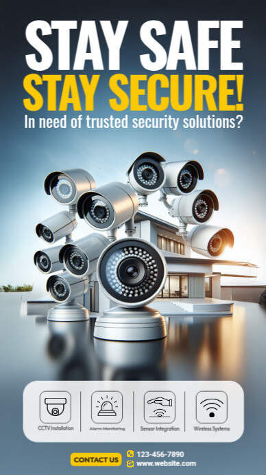 Cctv Installation Service Instagram Reel Template | PosterMyWall