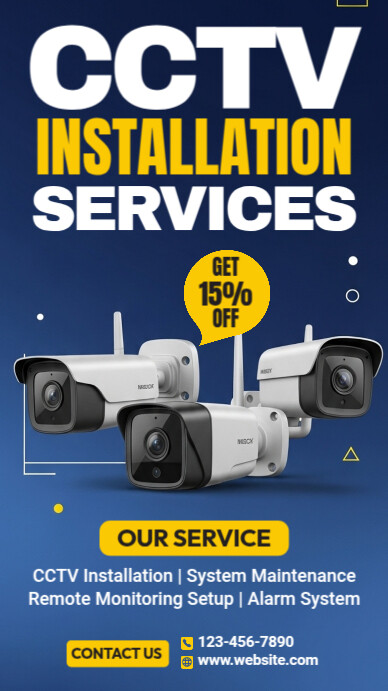 Cctv Installation Service Instagram Story Template | PosterMyWall