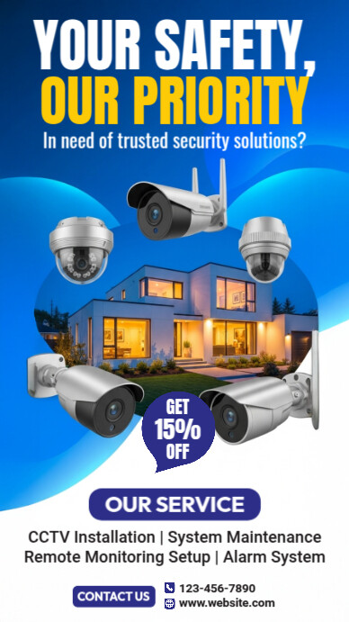 Cctv Installation Service Instagram Story Template | PosterMyWall