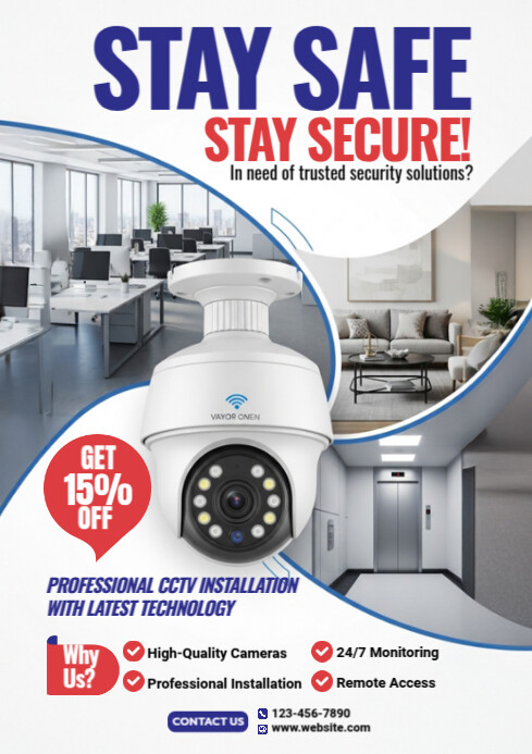 CCTV Service Template | PosterMyWall