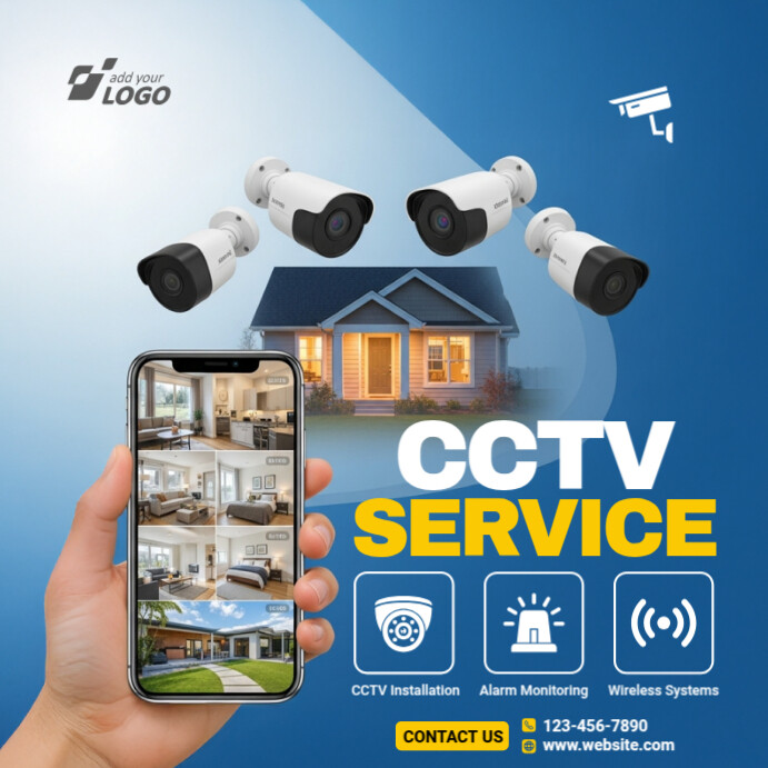 CCTV Service Square (1:1) Template | PosterMyWall