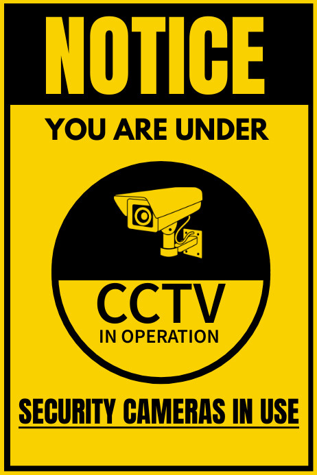 CCTV Surveillance Security Cameras Surveillan Template | PosterMyWall